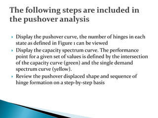 Non linear static pushover analysis | PDF