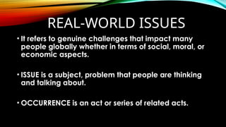 Analyzing real world issues or occurrences presented in nonlinear texts ...