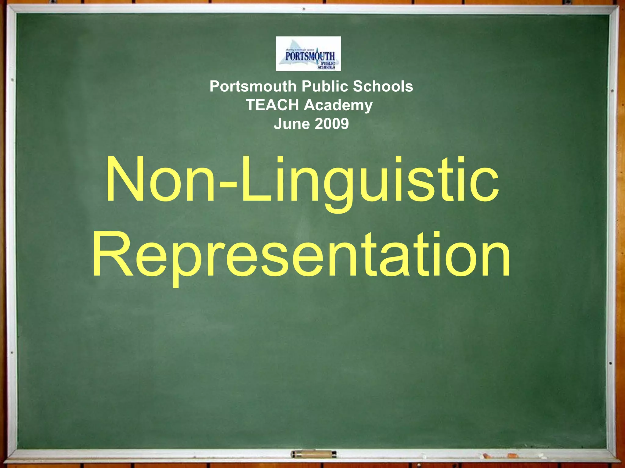 Non Linguistic Representation | PPT