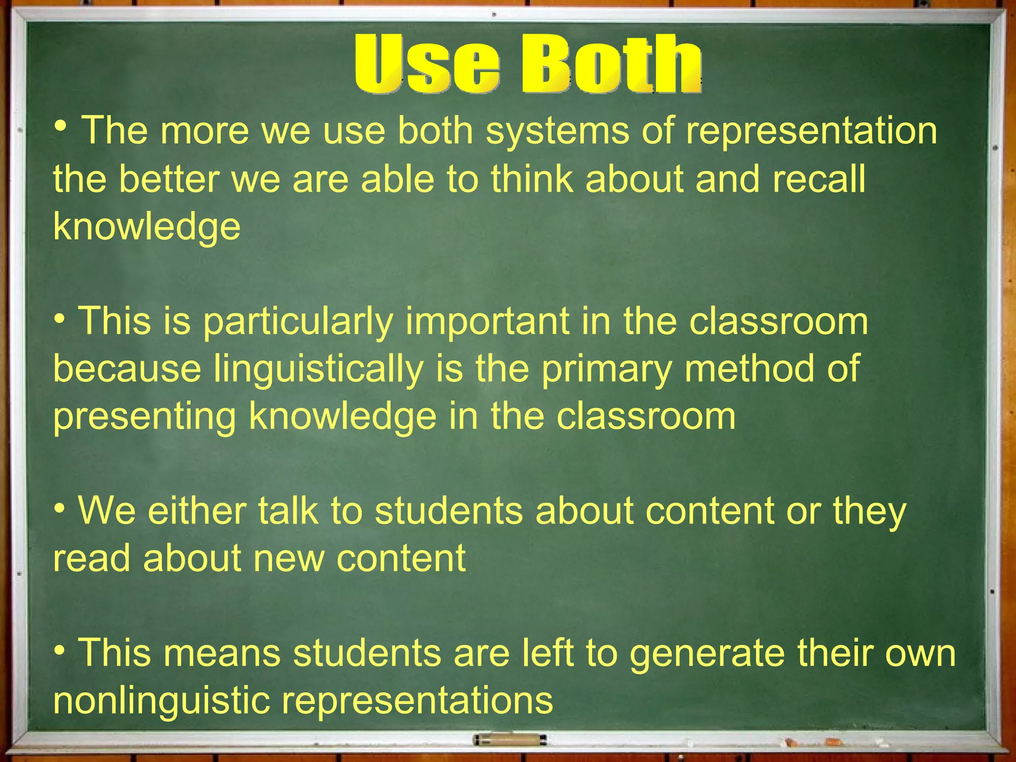 Non Linguistic Representation | PPT