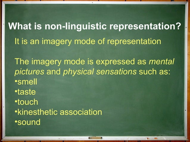 Non Linguistic Representation | PPT | Education