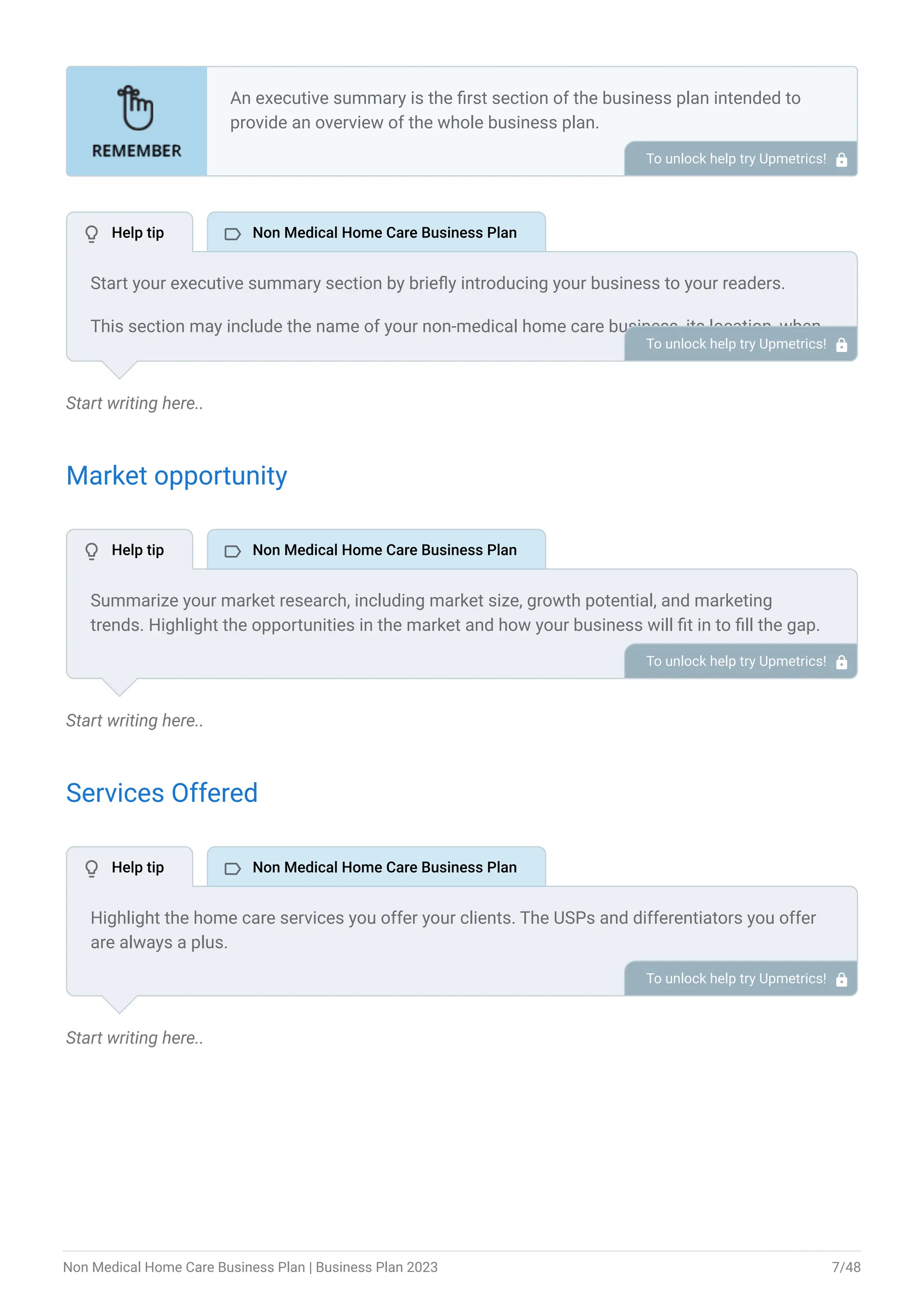 non medical home care business plan | PDF