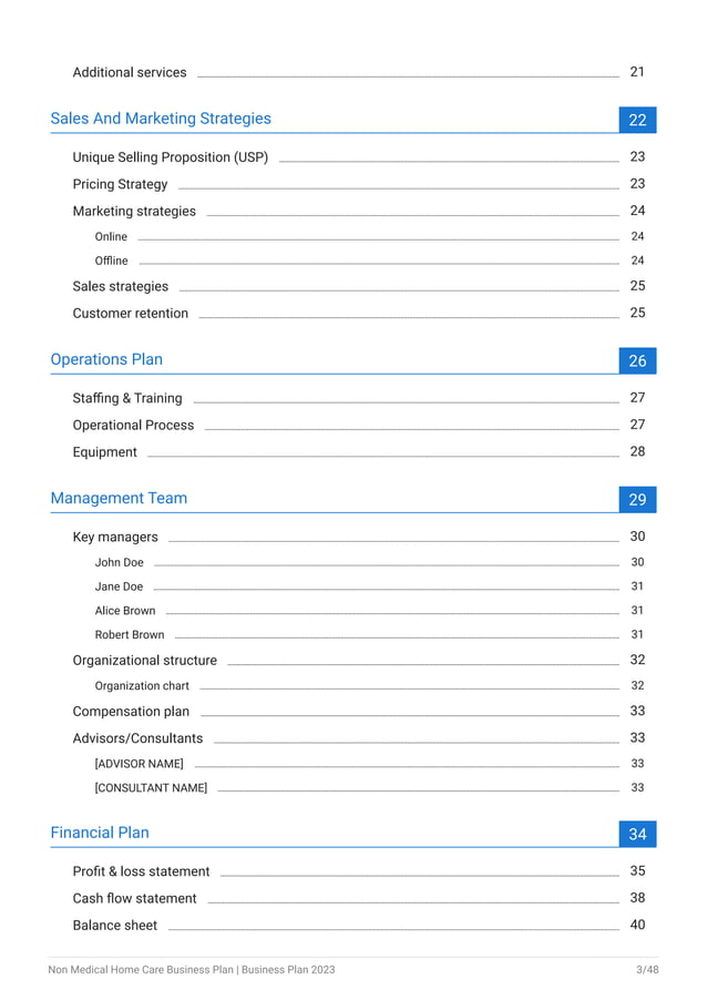 non medical home care business plan | PDF