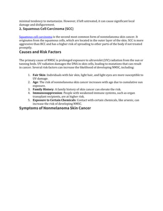 Nonmelanoma Skin Cancer: Types, Causes, Symptoms and Treatment | The ...