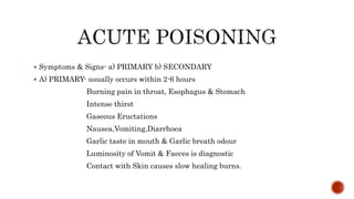 Non metallic poisons | PPTX