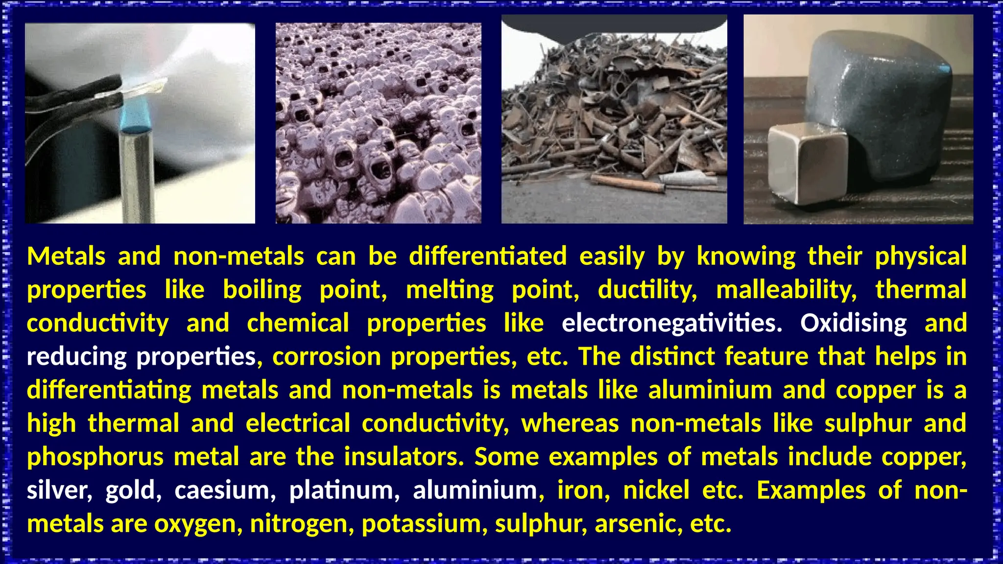 NON METALS/Materials: Metals and Non-Metals Chapter- 4 Class 8 - CBSE ...