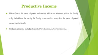 Non-money Income | PPTX