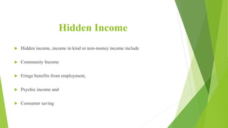 Non-money Income | PPTX
