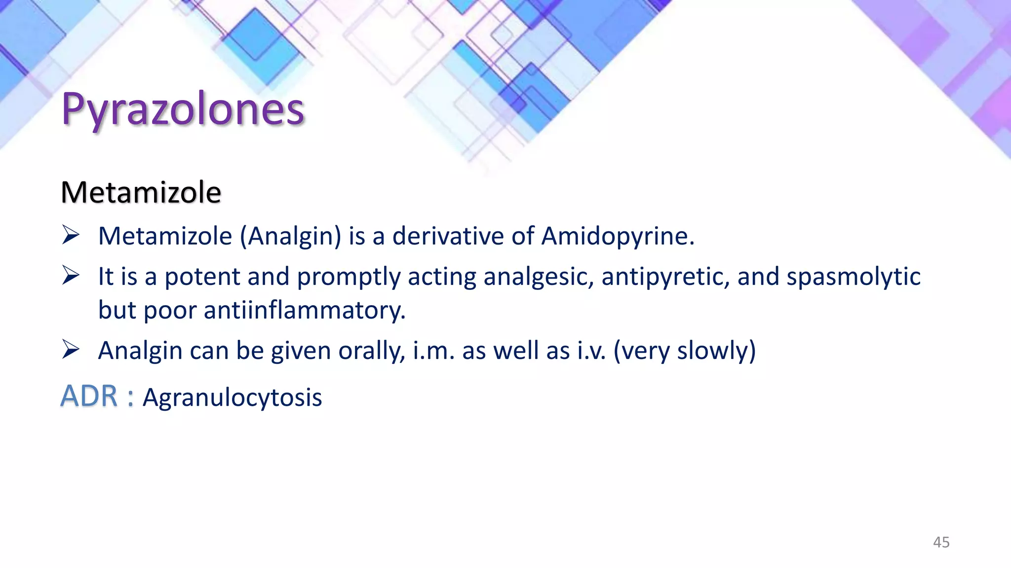 Non narcotic analgesics | PPTX