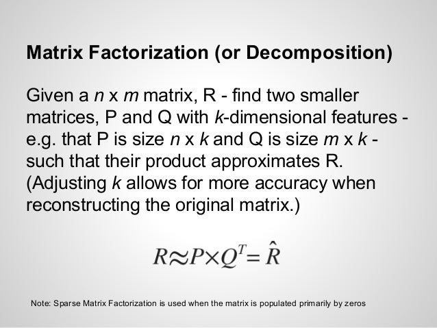 Beginners Guide to Non-Negative Matrix Factorization