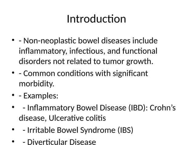 Non_Neoplastic_Bowel_Diseases.pptx. H. H nj | PPT