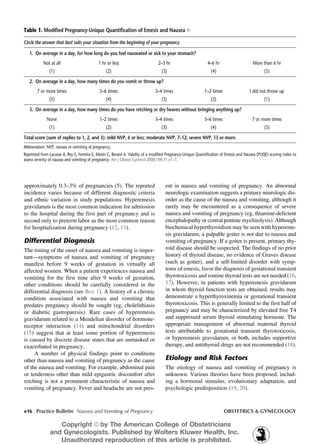 Non nghen trong thai ky - nausea and vomiting of pregnancy - ACOG ...