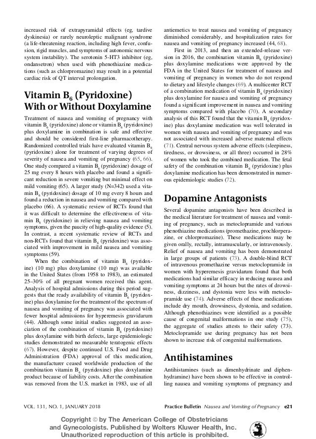 Non nghen trong thai ky - nausea and vomiting of pregnancy - ACOG gui…