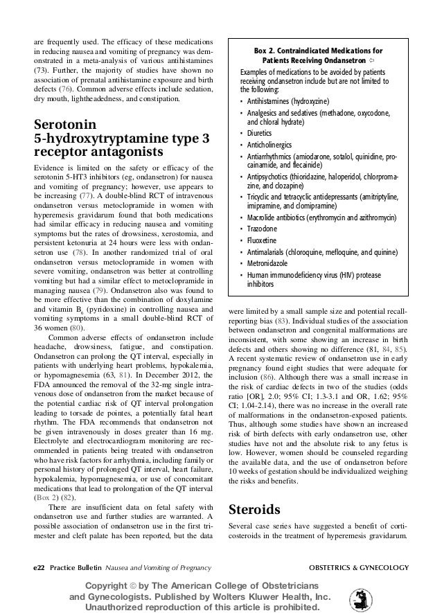 Non nghen trong thai ky - nausea and vomiting of pregnancy - ACOG gui…