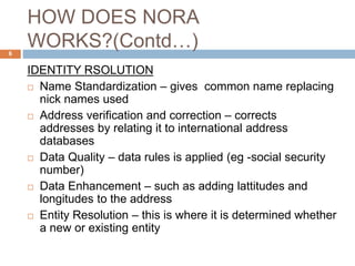 Non obvious relationship awareness (nora) | PPTX