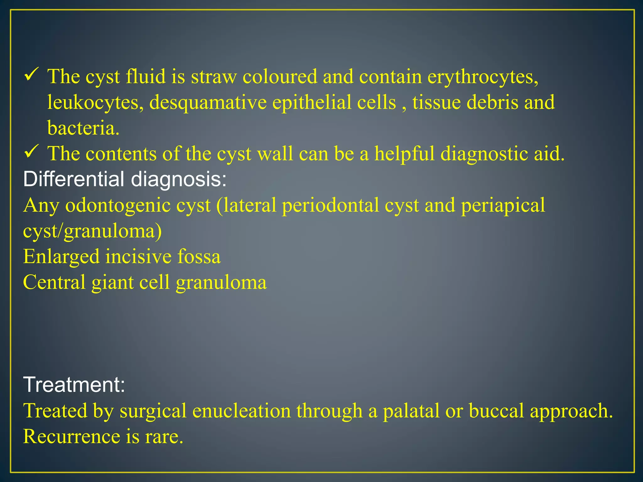 Non odontogenic cyst and pseudo cyst of the jaw- seminar 2- ORIGINAL.pptx
