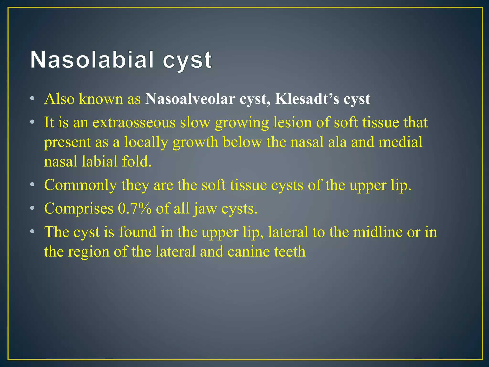 Non odontogenic cyst and pseudo cyst of the jaw- seminar 2- ORIGINAL.pptx