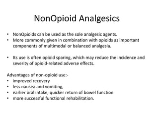 NonOpioid-Analgesics, Painkillers, NSAIDS | PPTX