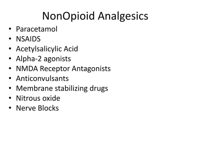 NonOpioid-Analgesics, Painkillers, NSAIDS | PPTX | Digestive Disorders ...