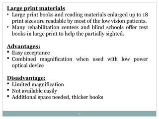 Non Optical low vision devices.pptx presentation | PPTX