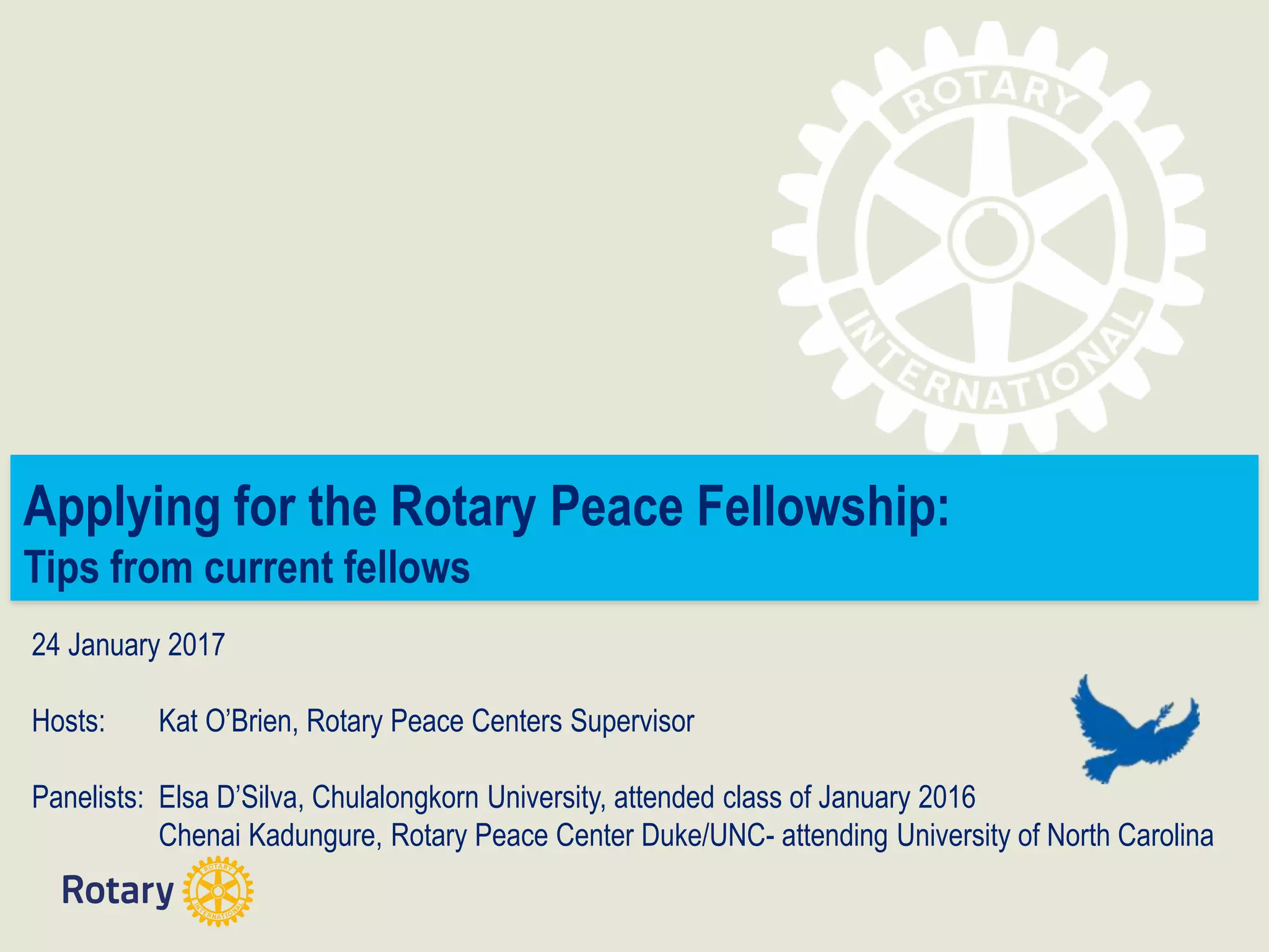 Applying for the Rotary Peace Fellowship: Tips from Current Fellows ...