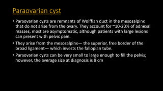 Imaging (CT MRI) of non ovarian cystic pelvic masses. | PPT