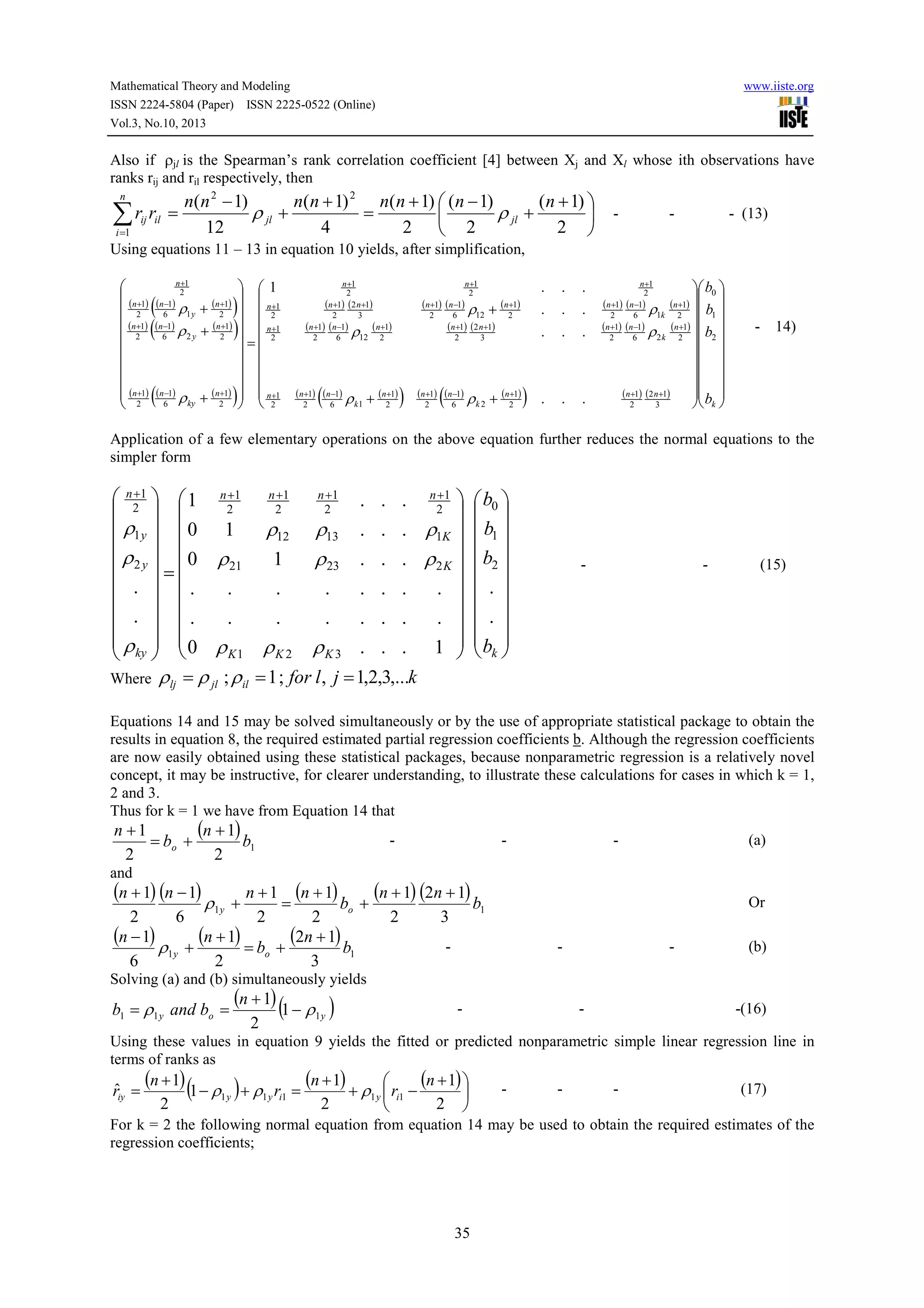 Nonparametric approach to multiple regression | PDF
