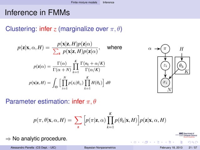 Bayesian Nonparametrics: Models Based on the Dirichlet Process | PPT
