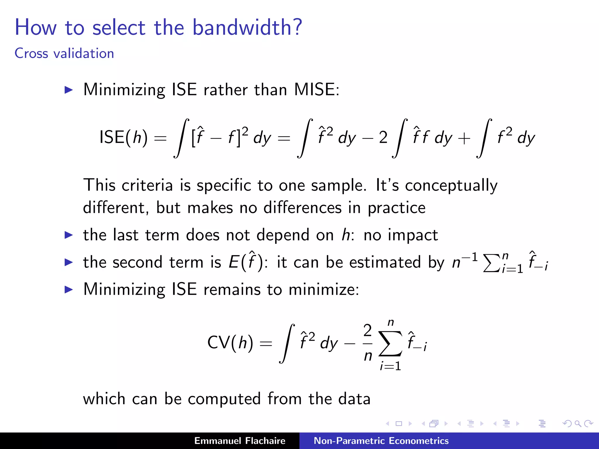 Non parametric econometrics by Emmanuel Flachaire | PPT