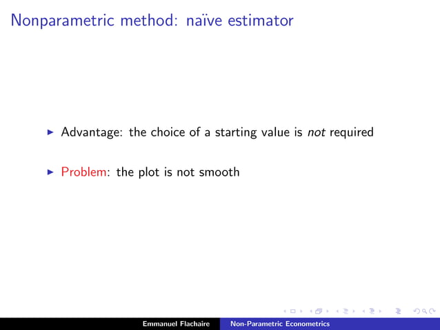 Non parametric econometrics by Emmanuel Flachaire | PPT