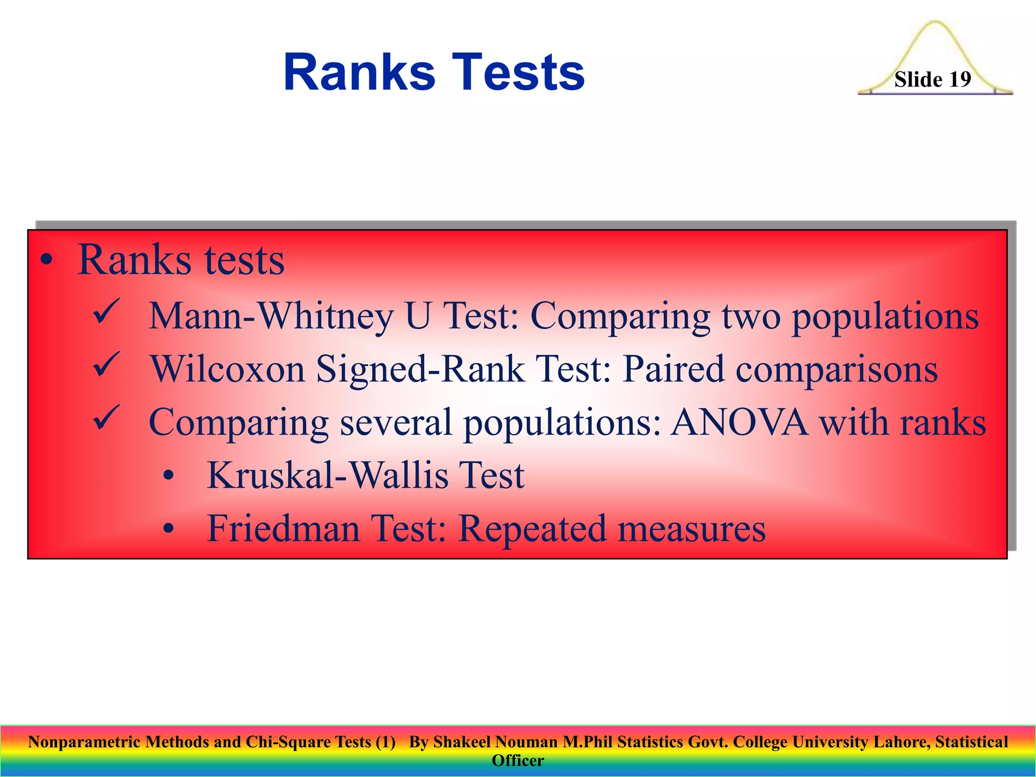 Nonparametric Methods And Chi Square Tests 1 Ppt