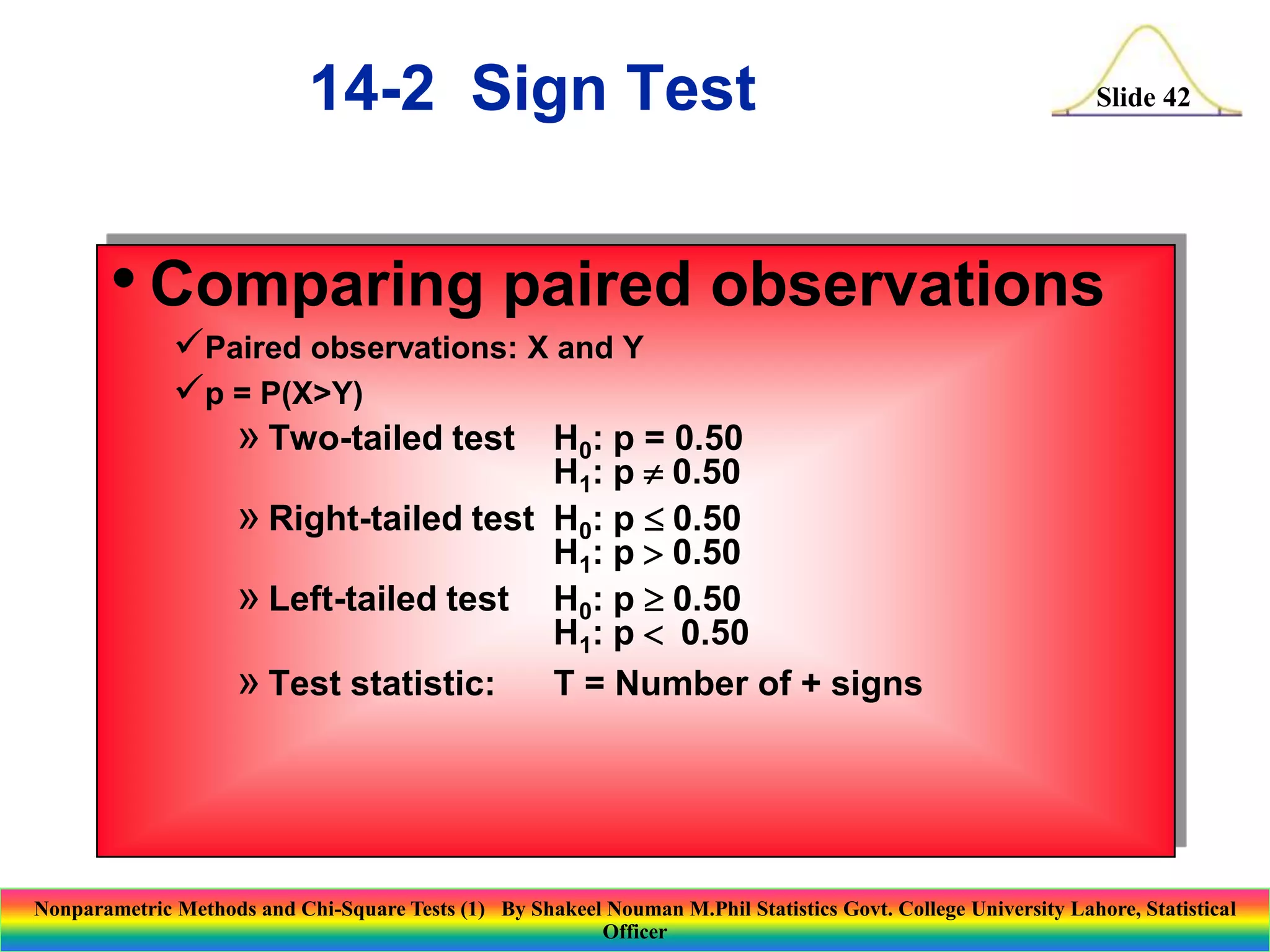 Nonparametric Methods And Chi Square Tests 1 Ppt