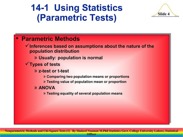 Nonparametric Methods And Chi Square Tests 1 Ppt