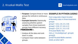 Nonparametric Methods for Analyzing Longitudinal Data in Biostatistics Assignments | PPT