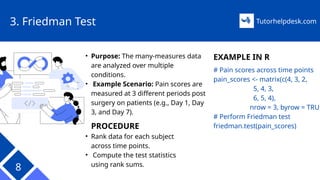 Nonparametric Methods for Analyzing Longitudinal Data in Biostatistics Assignments | PPT