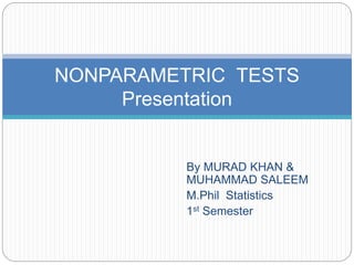 Non parametric presentation | PPT
