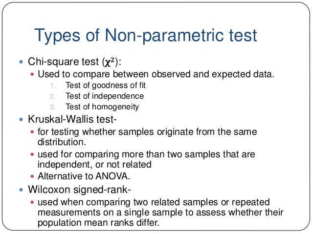 Non parametric presentation
