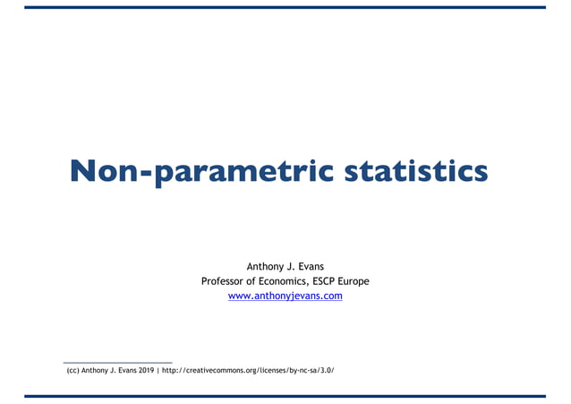 Nonparametric Statistics | PDF