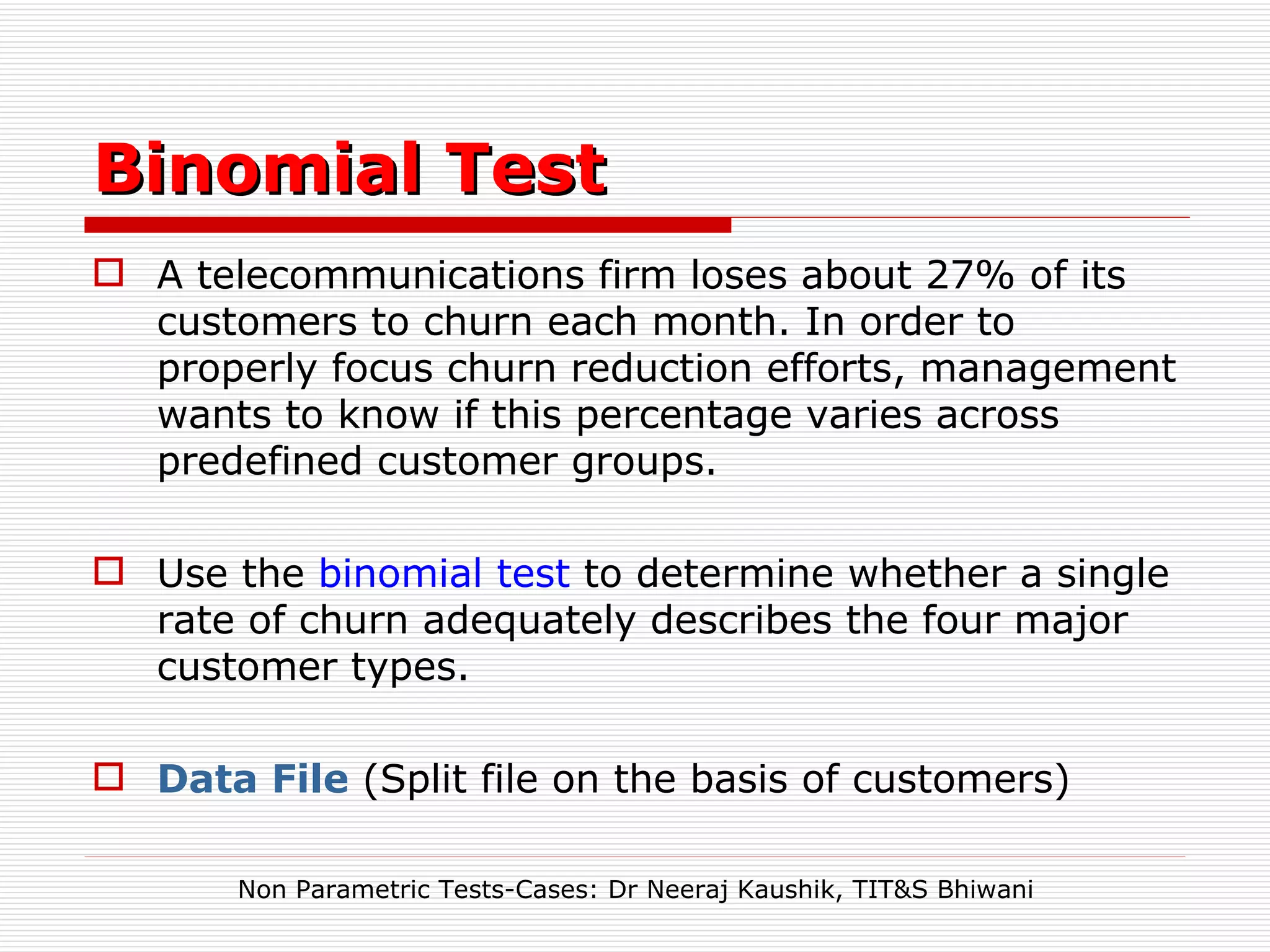 Non Parametric Tests Ppt 1679