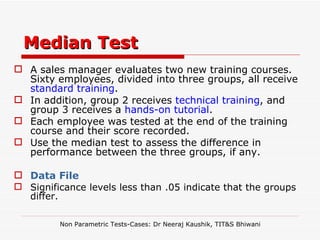Non Parametric Tests | PPT