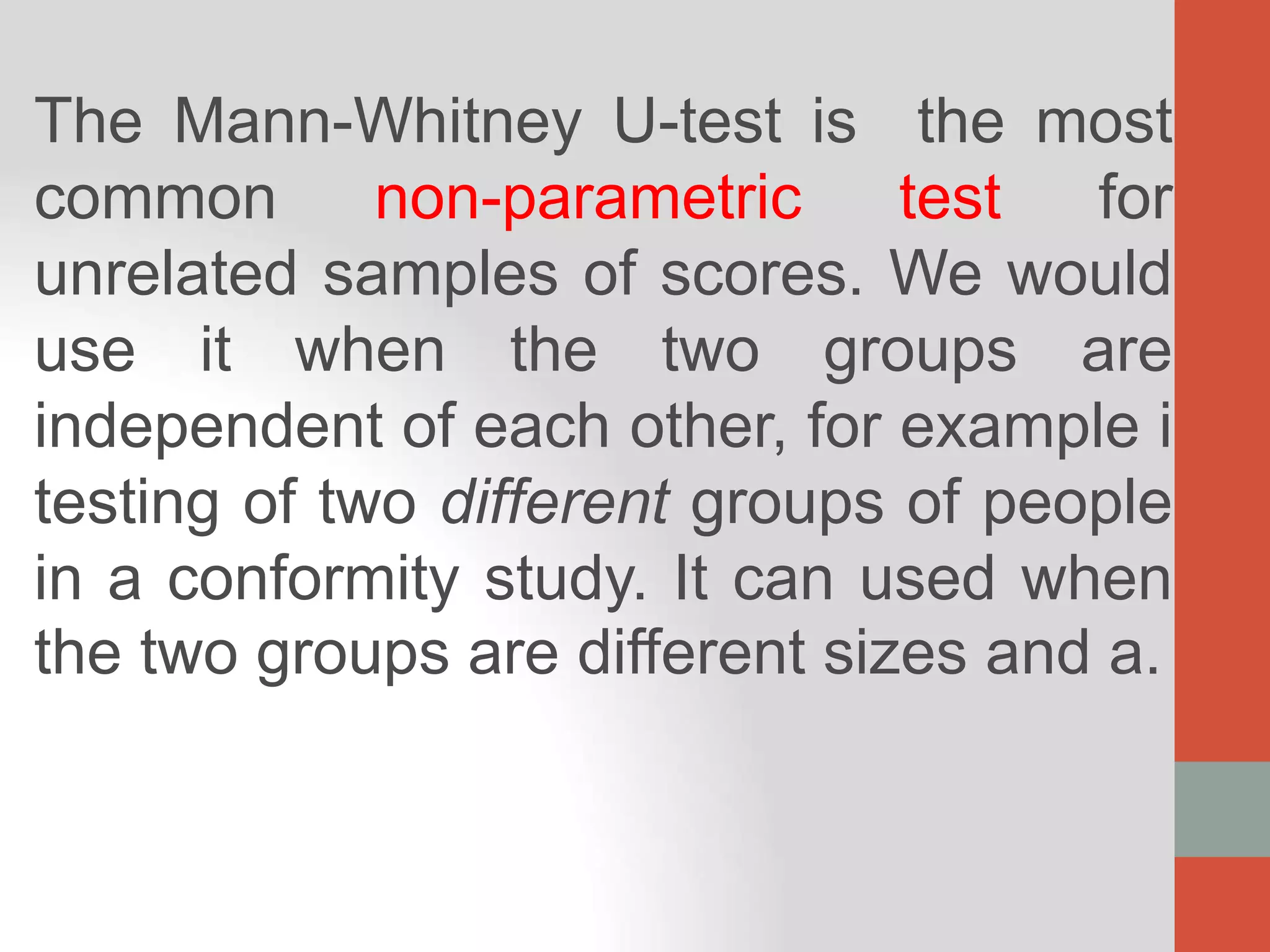 Non parametric test | PPTX