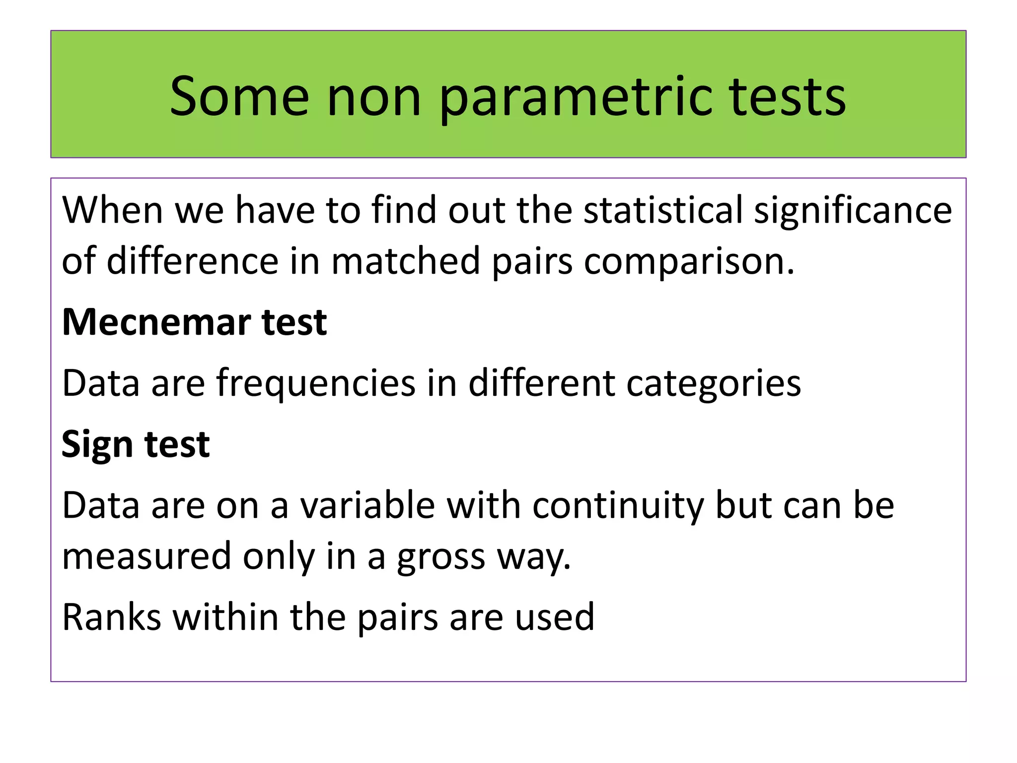 Non parametric test | PPTX