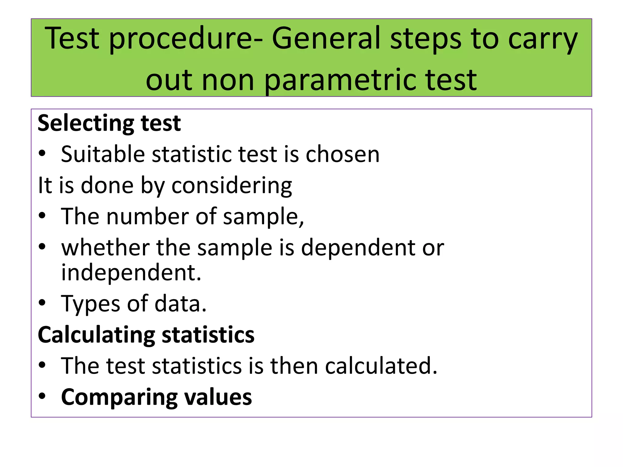 Non parametric test | PPTX