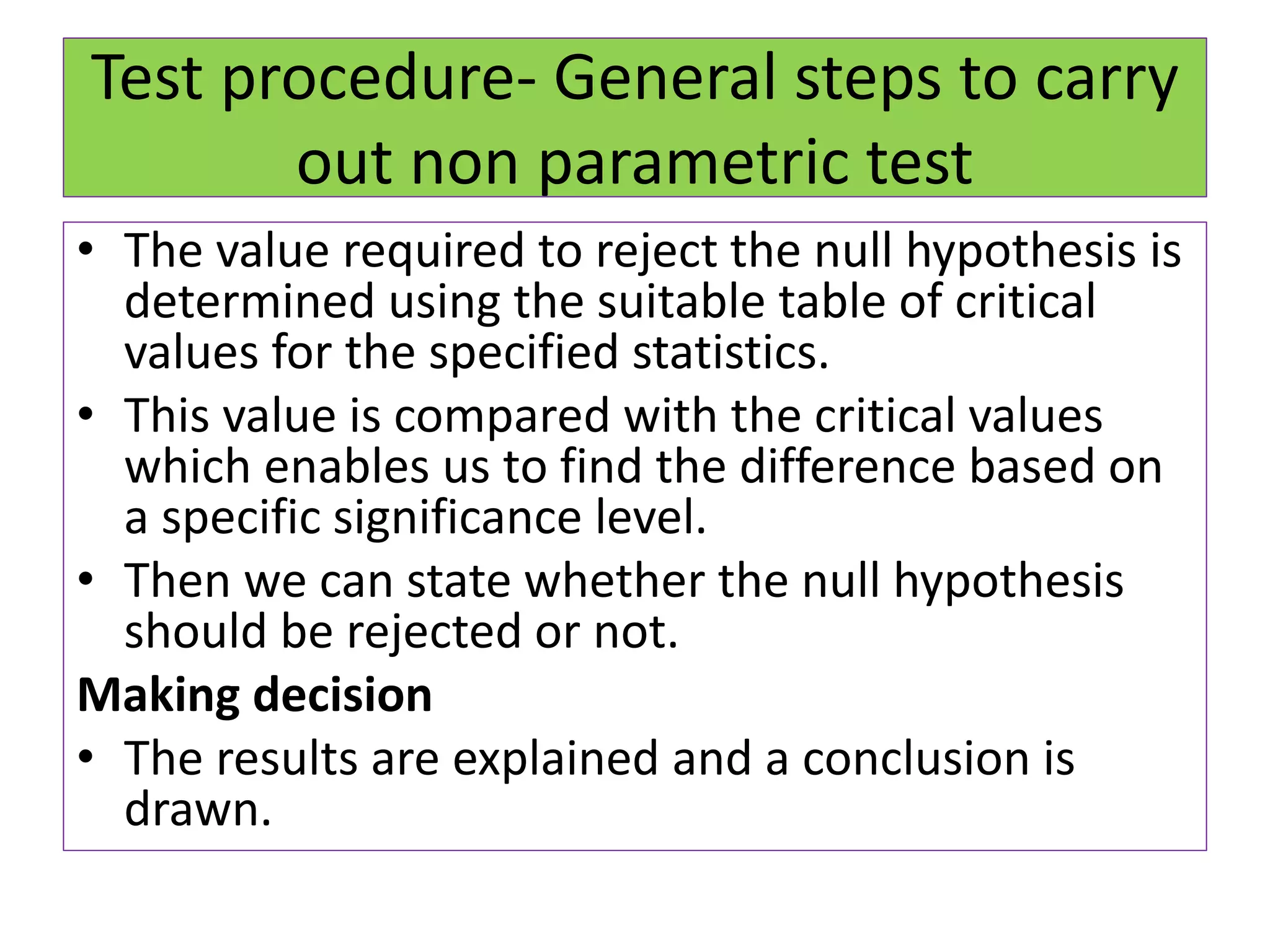 Non parametric test | PPTX