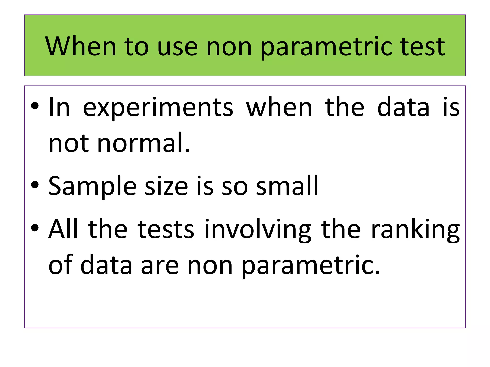 Non parametric test | PPTX