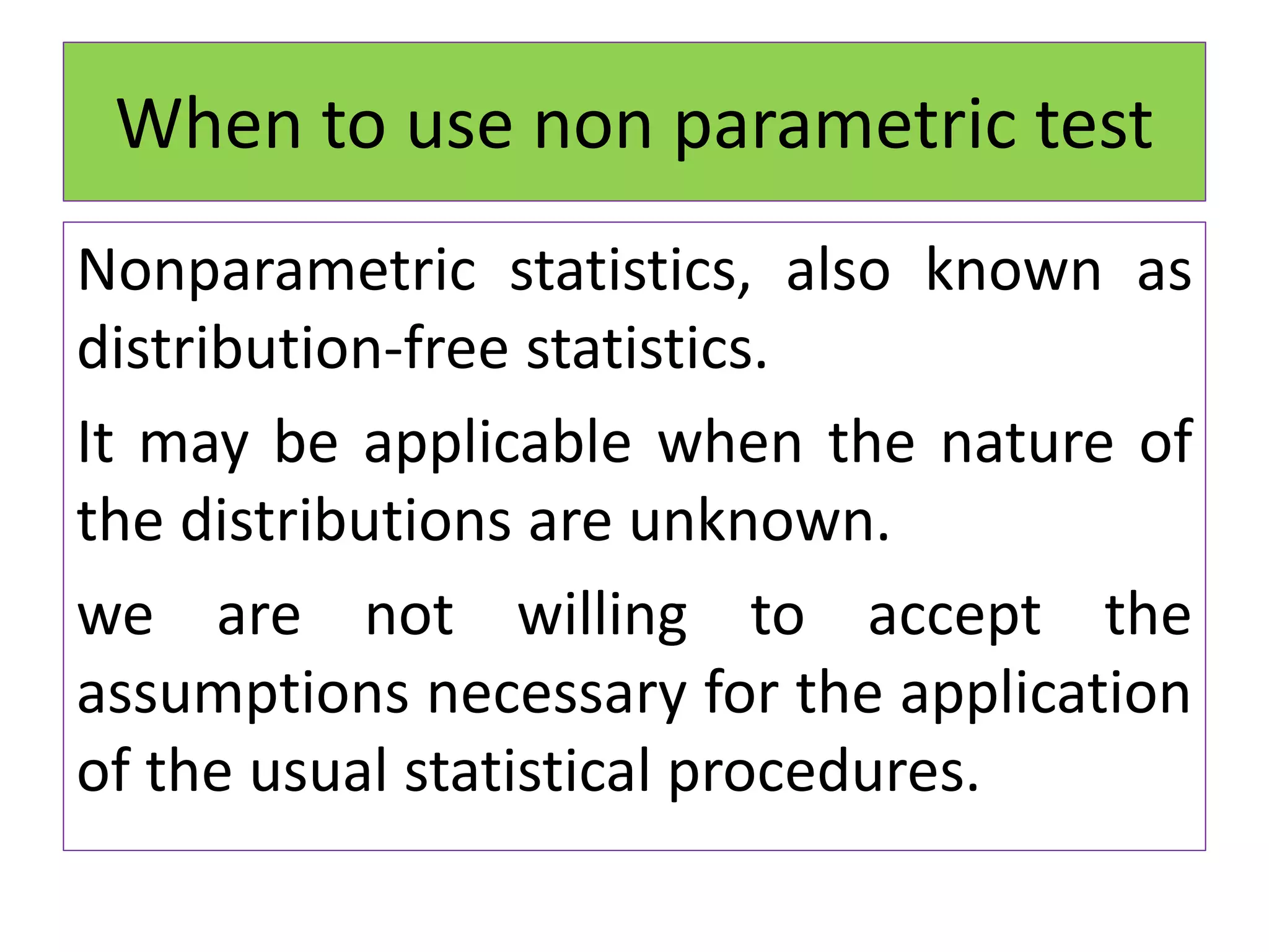 Non parametric test | PPTX