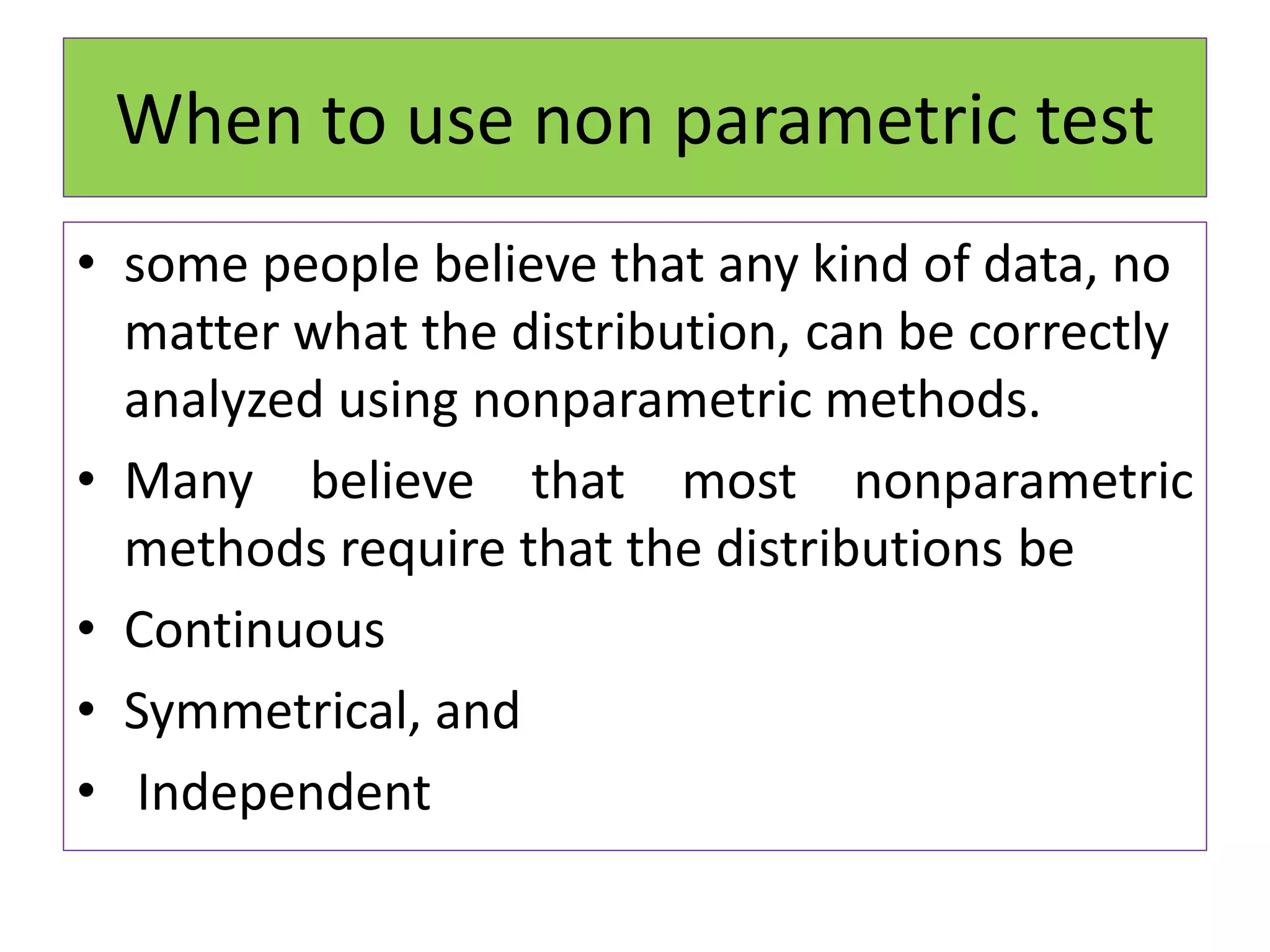 Non parametric test | PPTX