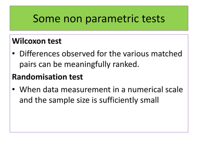 Non parametric test | PPTX