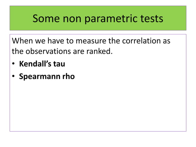 Non parametric test | PPTX