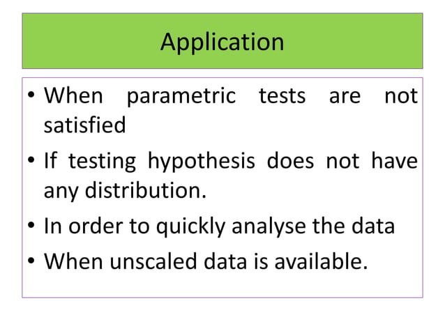 Non parametric test | PPTX